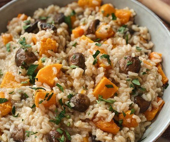 Butternut Squash And Mushroom Risotto - Dieter24