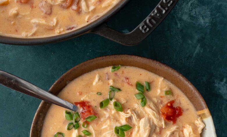 Cheesy Rotel Chicken Soup - Dieter24