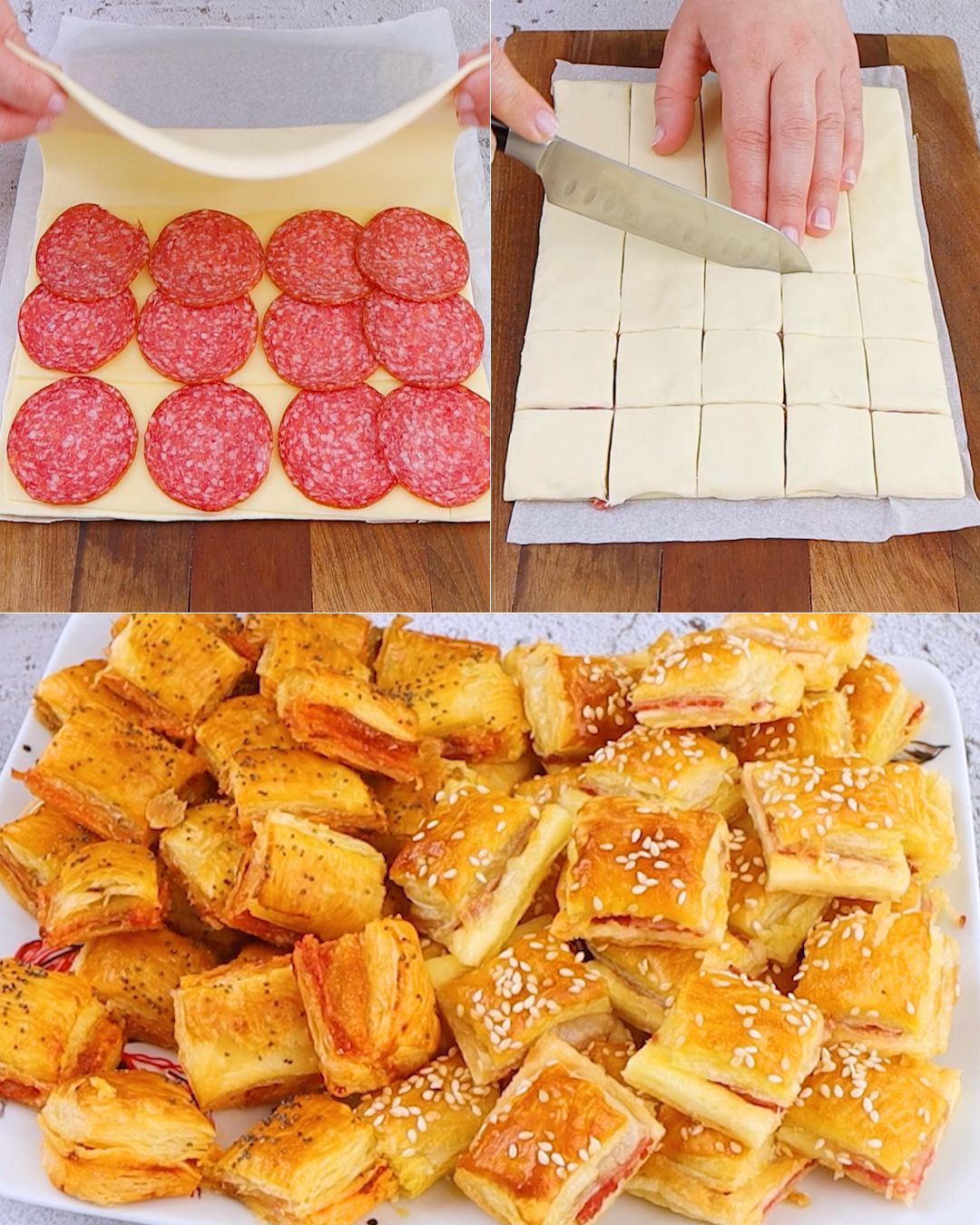 Keto Pastry squares: two flavors for a tantalizing aperitif! - Dieter24